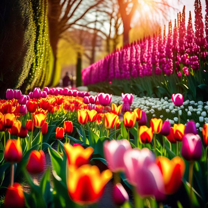 Mastery of Nature: Spring Warmth. Cinematic Style Stock Illustration ...