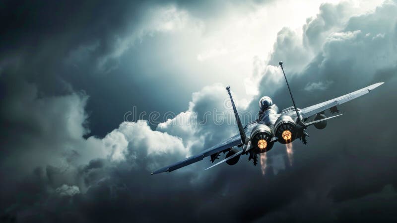 Mastery of the Skies: Fighter Jet in Flight. Generative Ai Stock ...