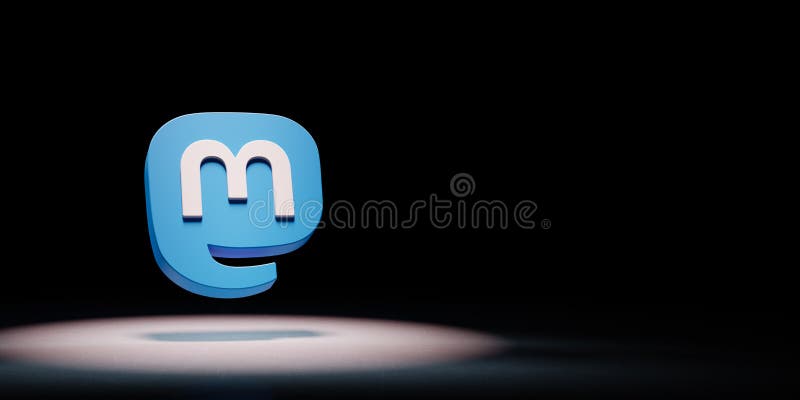 Mastodon Logo Spotlighted on Black Background Editorial Photo ...