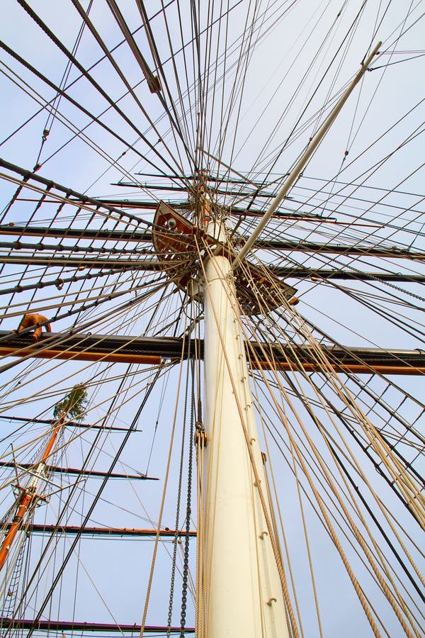 Ship s masts stock photo. Image of naval, blue, 19th - 74753288