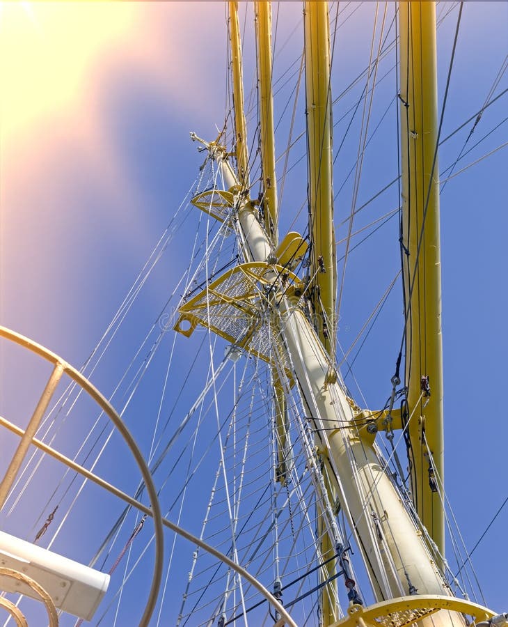 The Sailboat mast stock photo. Image of deck, sailing - 131088504