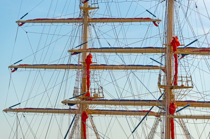 The Sailboat mast stock image. Image of cruise, rigging - 260197239