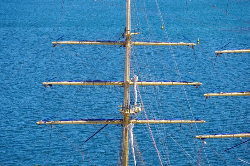 Masts and Rigging of a Sailing Ship Stock Photo - Image of rigging ...