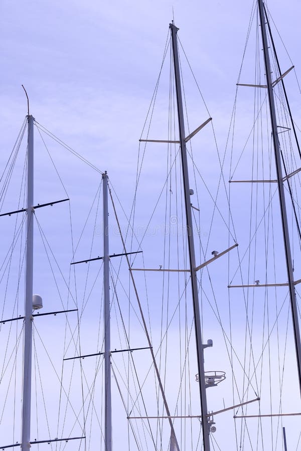 Masts of ships and stock image. Image of foremast, mast - 93294593