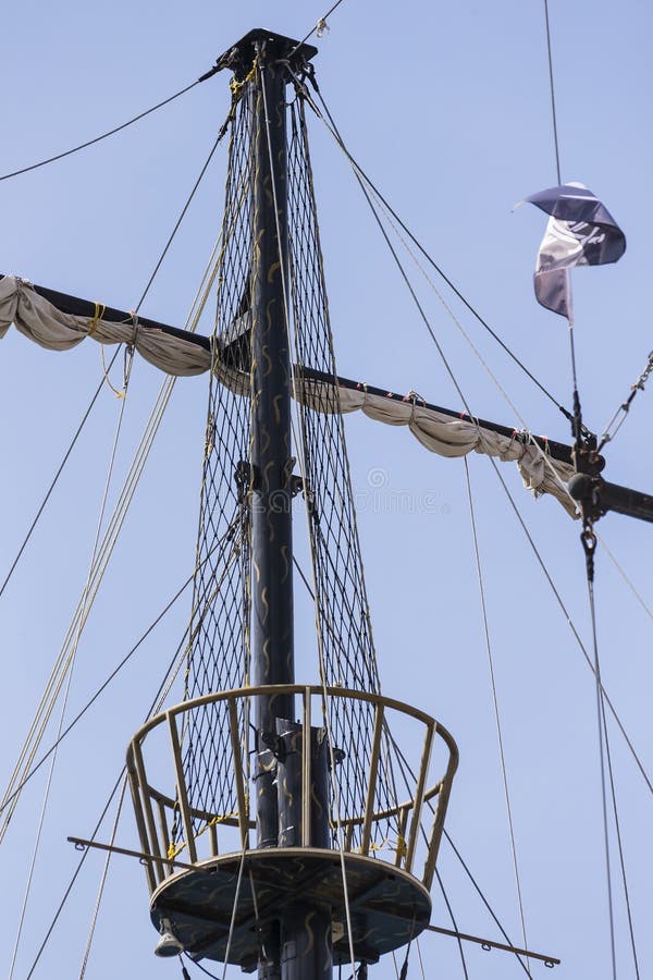 Masts of ships and stock photo. Image of flag, foremast - 93294758