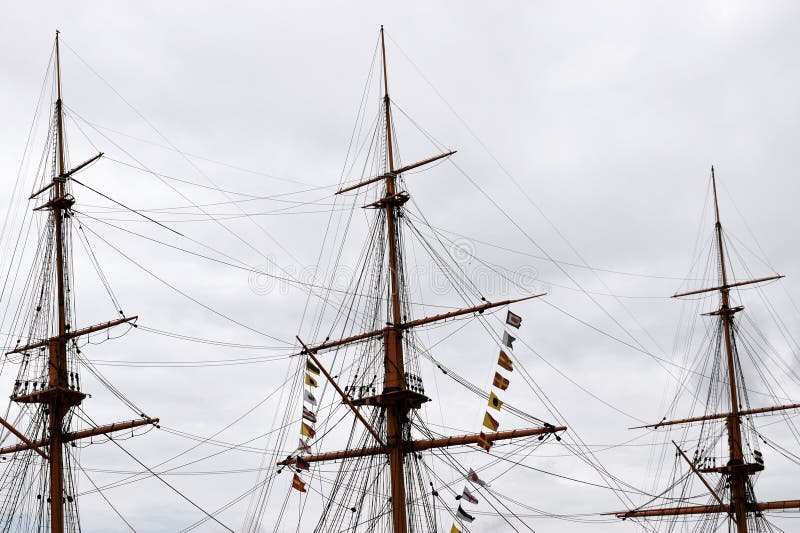 Masts stock photo. Image of three, masts, boat, warrior - 74646896