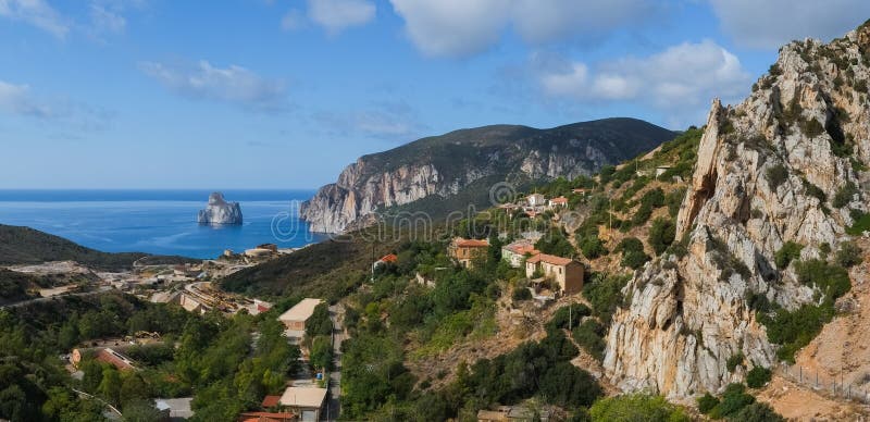 Masua stock image. Image of sardegna, nebida, mediterranean - 55624683