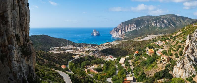 Masua stock image. Image of angle, island, mediterranean - 55625199