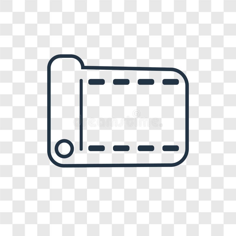 Mat Concept Vector Linear Icon Isolated on Transparent Background, Mat ...