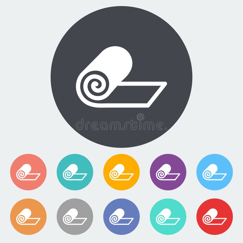 Mat for fitness. stock vector. Illustration of health - 98346144