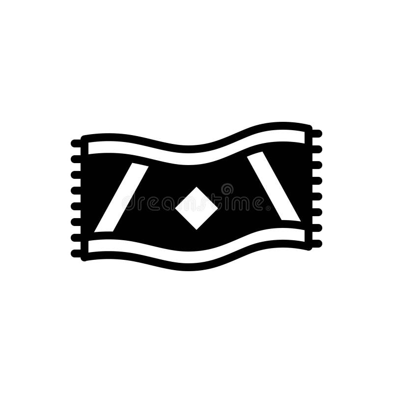 Black Solid Icon for Mat, Pallet and Carpet Stock Illustration ...
