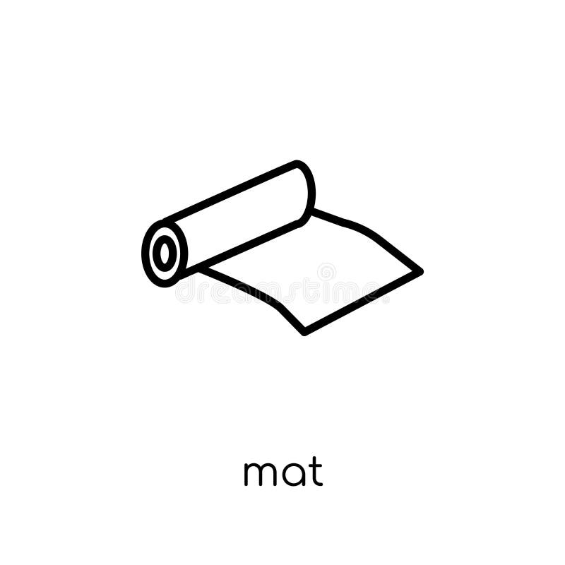 Mat Icon. Trendy Modern Flat Linear Vector Mat Icon on White Background ...