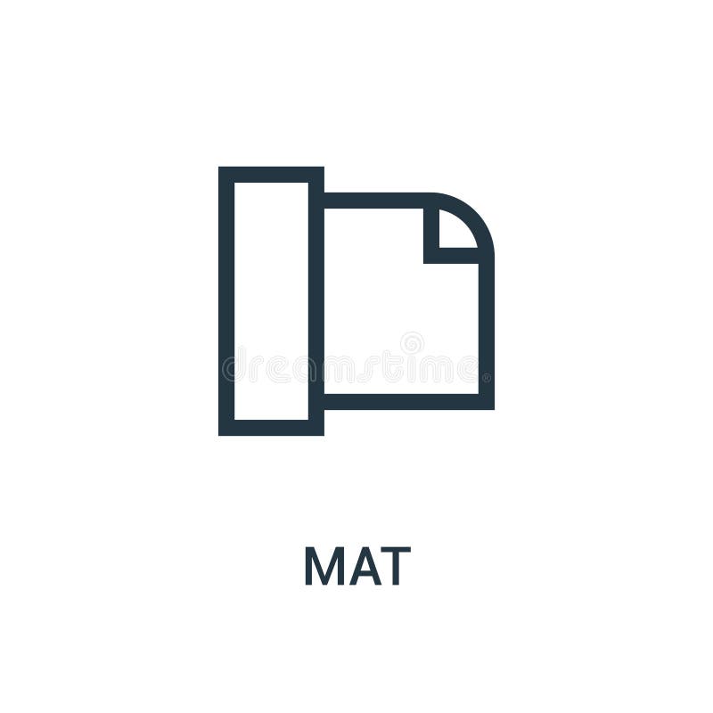 Mat Icon Vector from Gym Collection. Thin Line Mat Outline Icon Vector ...