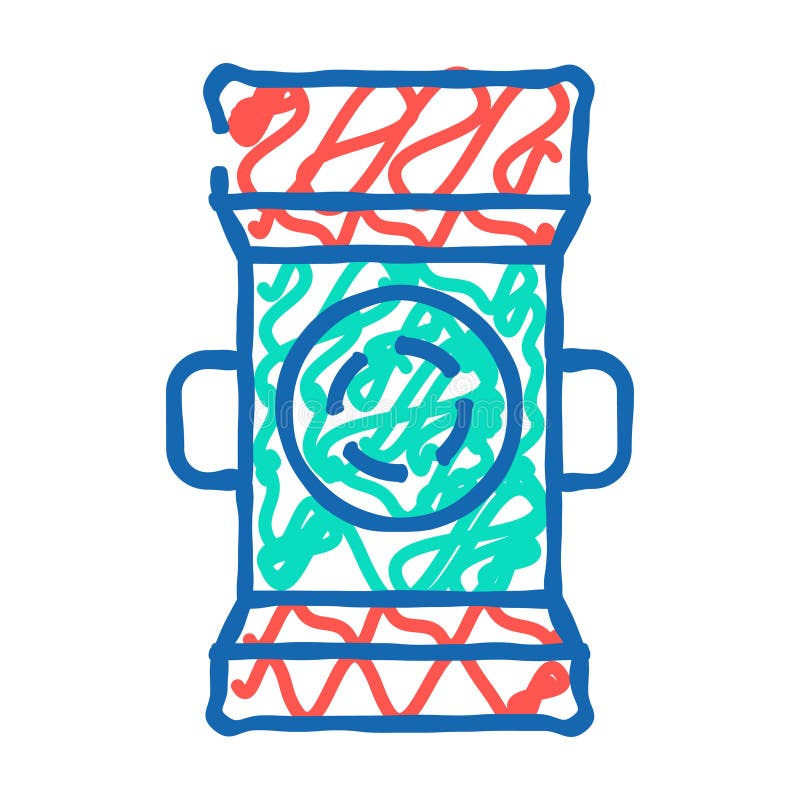 Mat for Ram Icon Doodle Illustration Stock Vector - Illustration of ...