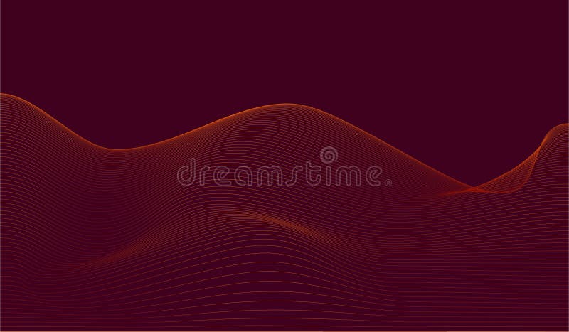 Mat Red Wave Background with Halftone Effect Stock Illustration ...