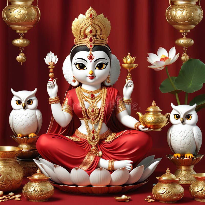 Mata Laxmi Ai Generated Image Stock Illustration - Illustration of ...