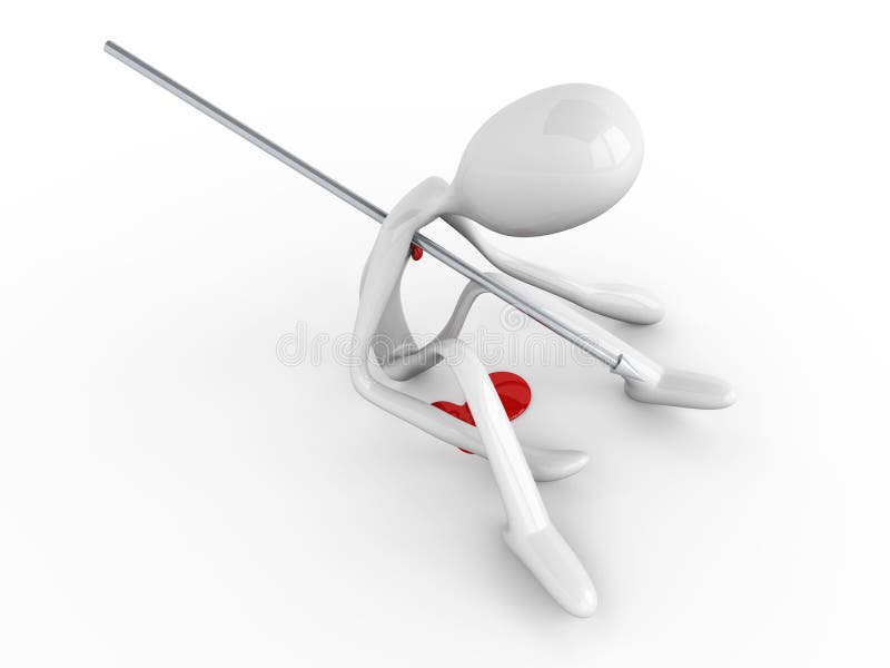 Matado ilustração stock. Ilustração de cartoon, branco - 15018446