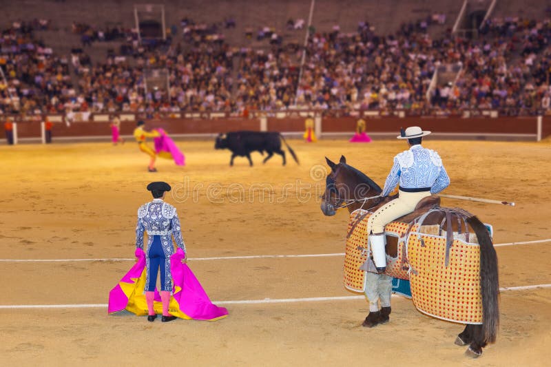 Matador and Bull in Bullfighting at Madrid Editorial Image - Image of ...