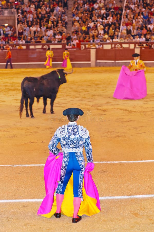 Bullfighting Arena Corrida At Madrid Spain Stock Image - Image of blood ...