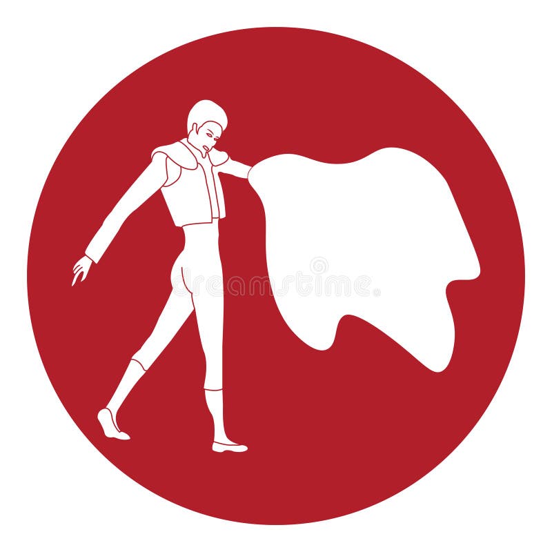 Matador icon stock vector. Illustration of courage, spain - 316499613