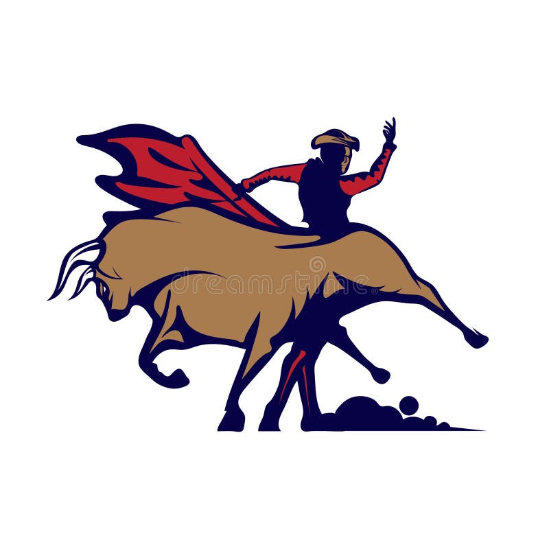Matador Versus Bull. Vector Logo Illustration Stock Vector ...