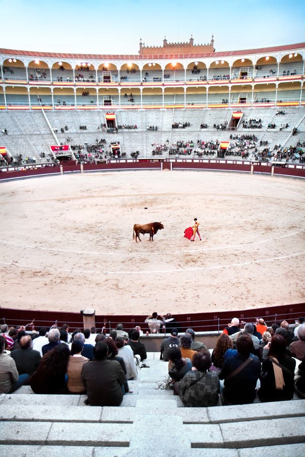 Bull fight in Madrid stock image. Image of crowd, bull - 17936543