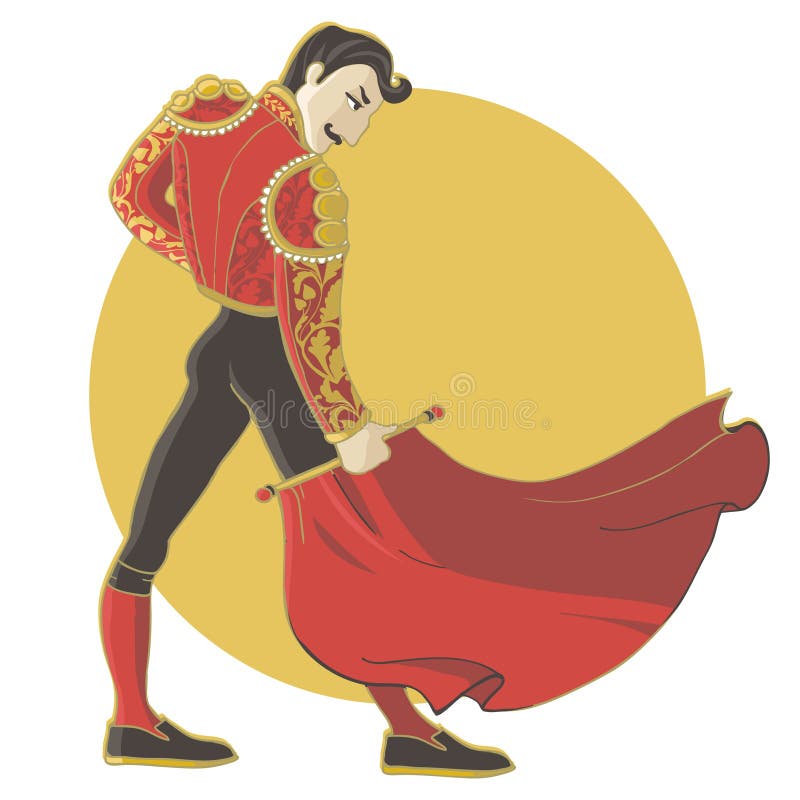 Matador. stock vector. Illustration of bullfighter, character - 52868296