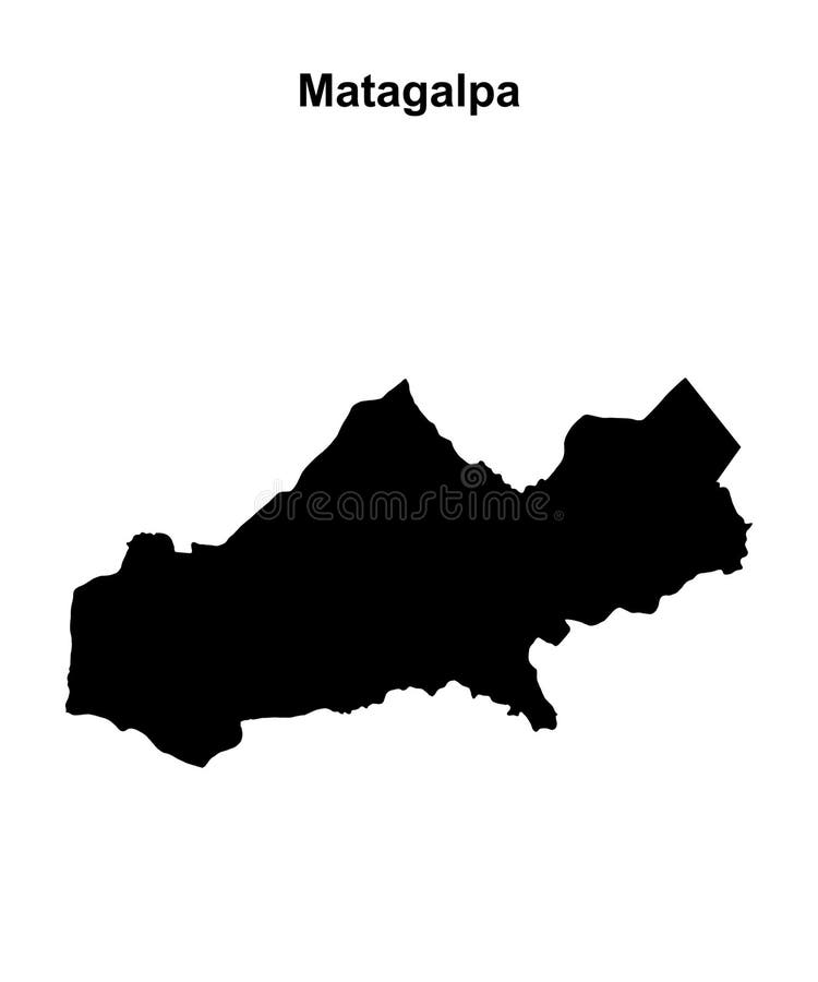 Matagalpa outline map stock vector. Illustration of departments - 360613786