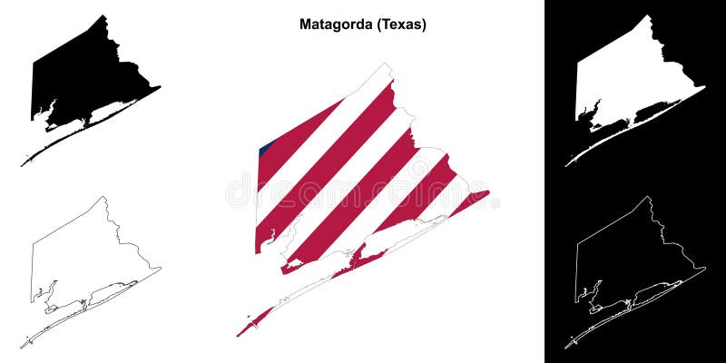 Matagorda outline map stock vector. Illustration of territory - 324148000