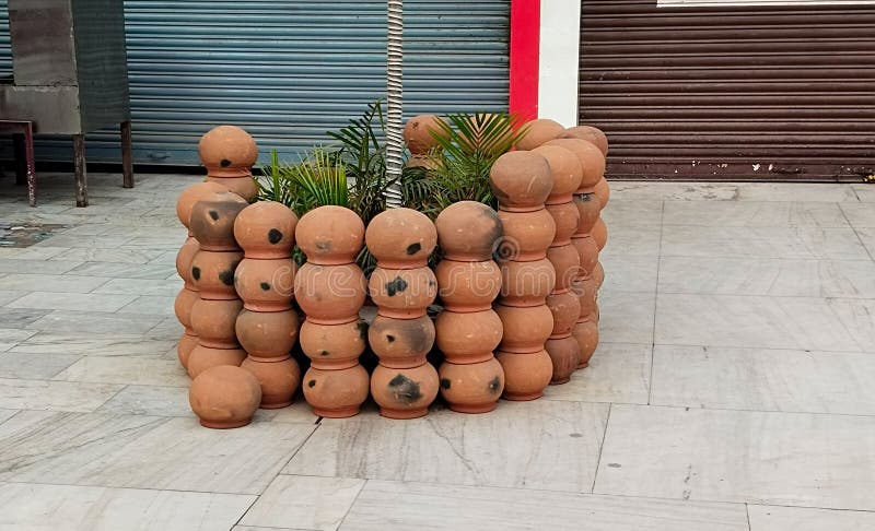 Mataka or Handi in a Shop, Indian Clay Pot Stock Photo - Image of ...
