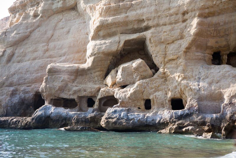 Matala stock photo. Image of vacation, nature, rock, crete - 19135788