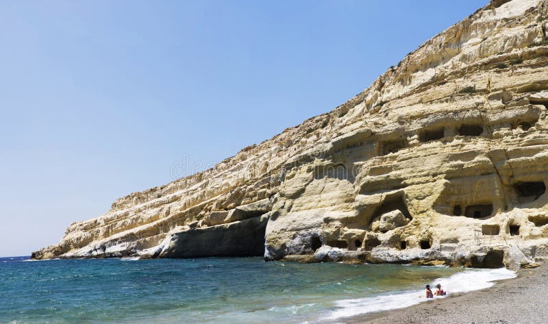 Matala stock image. Image of cleft, matala, island, sand - 26402955