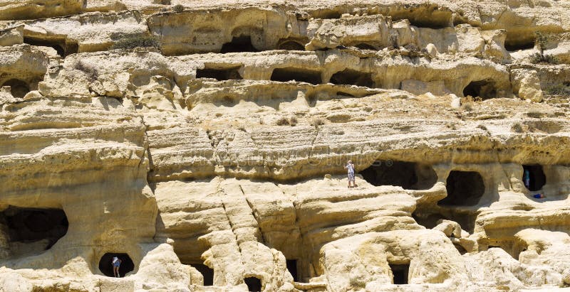 Matala stock photo. Image of idyllic, caves, rough, cliff - 26402962