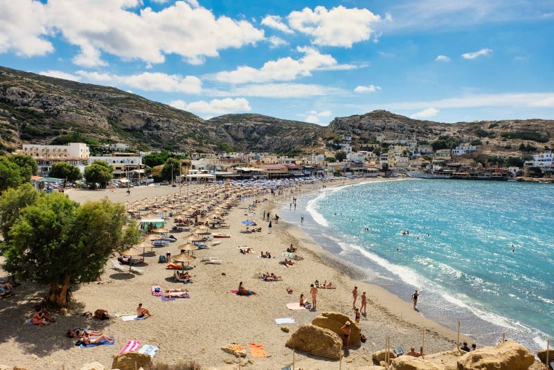 Matala beach on Crete editorial photography. Image of sandstone - 245444612