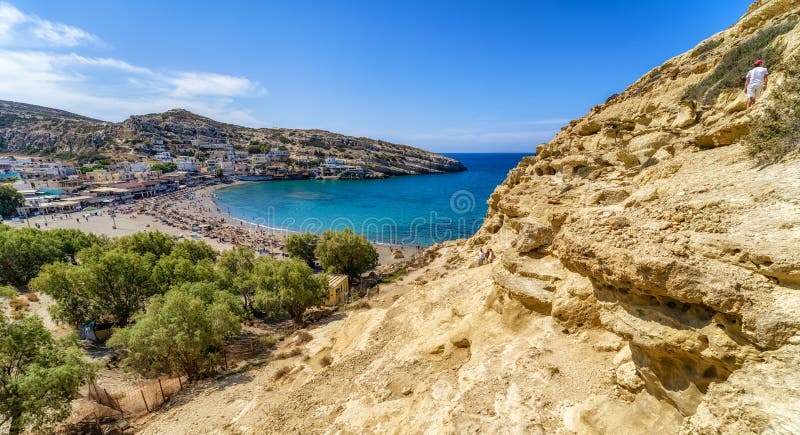 Collection of Crete - Matala, Hippies Beach Resort Photos - Dreamstime ...