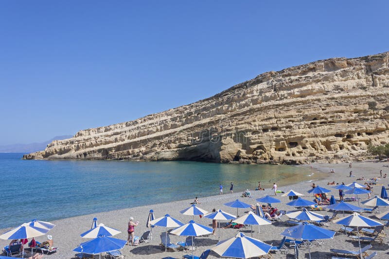 Matala, Crete stock photo. Image of roman, matala, landscape - 33555122