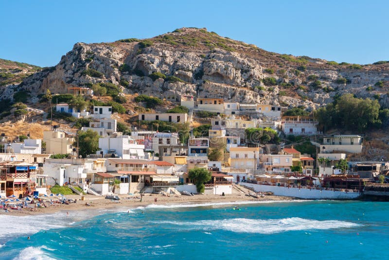 Matala. Crete, Greece stock image. Image of island, cretan - 38937379