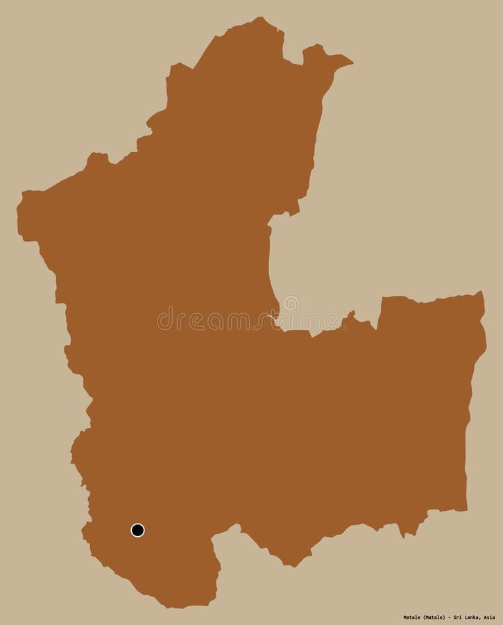 Matale, Sri Lanka - Outlined. Relief Stock Illustration - Illustration ...