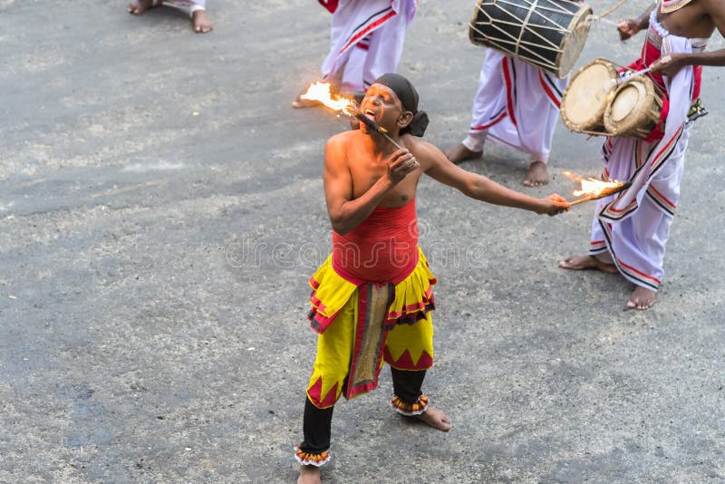 Man eating fire editorial stock photo. Image of fireeater - 83779393