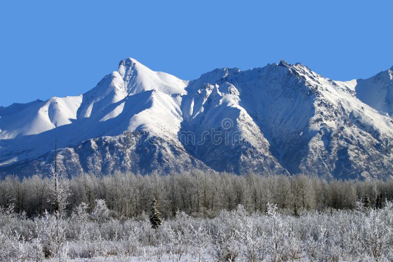 Matanuska Peak stock image. Image of snow, blue, mountains - 22091915