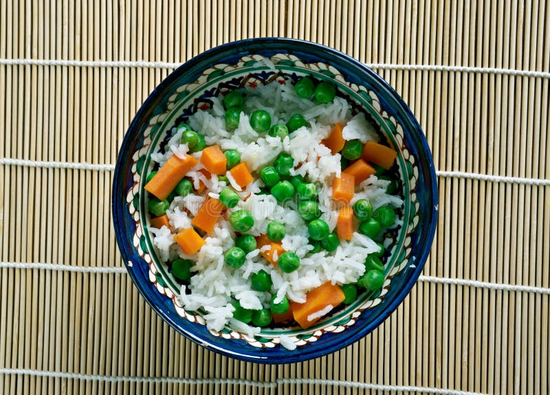 Matar pulao stock image. Image of curry, herbs, rice - 68388237