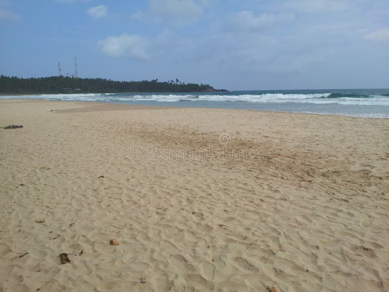 Matara Beach View in Evening Time . Stock Photo - Image of sand ...