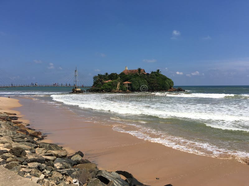 Paravi Duwa Temple in Matara, Sri Lanka Stock Image - Image of ...