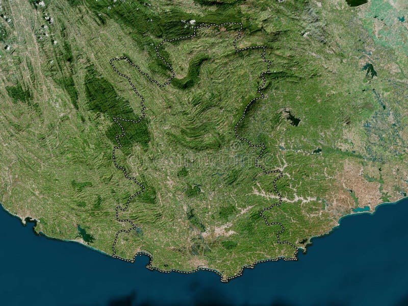 Matara, Sri Lanka. High-res Satellite. No Legend Stock Illustration ...