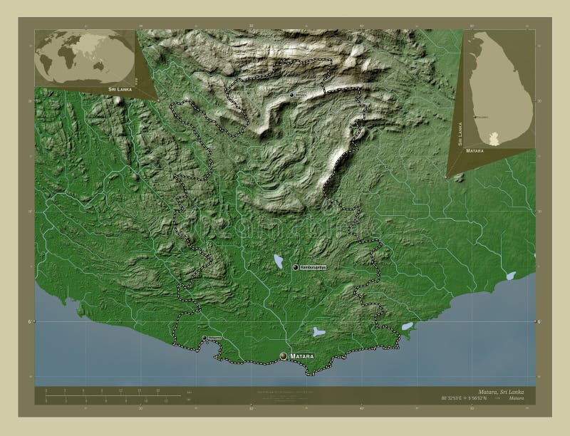 Matara, Sri Lanka. Wiki. Labelled Points of Cities Stock Illustration ...