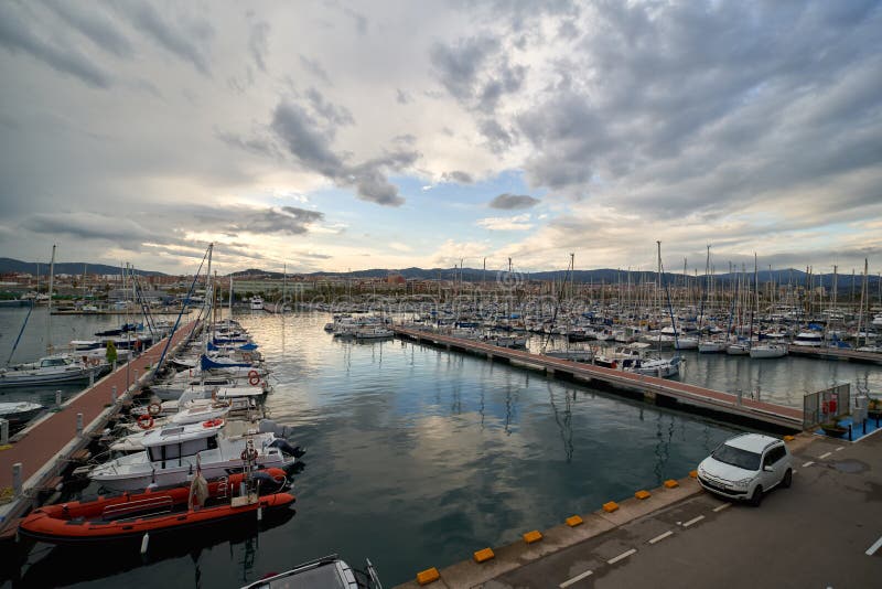 MATARO, SPAIN - MAY 19, 2019: View of Port on a Day. Editorial Photo ...