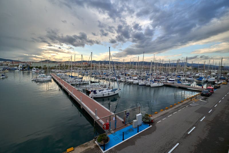 MATARO, SPAIN - MAY 19, 2019: View of Port on a Day. Editorial Stock ...