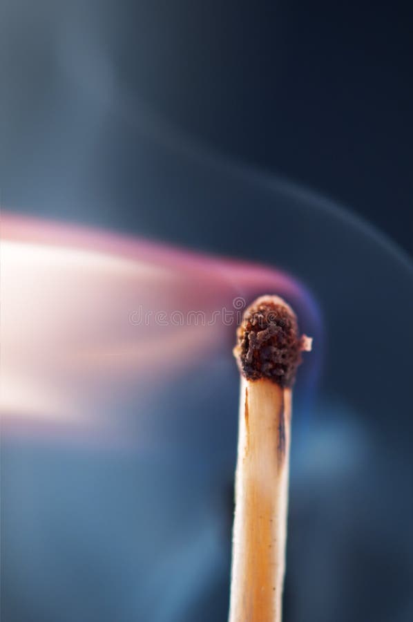 Match stock image. Image of match, sparks, smoke, color - 8634617