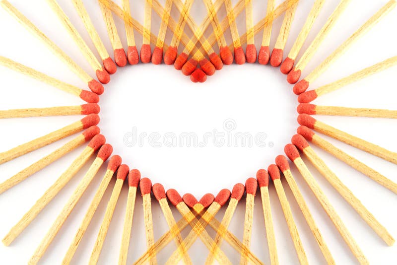 Match Arrange in Heart stock photo. Image of matchstick - 17753830