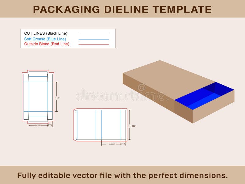 Match Box, Drawer Box, Sliding Box, Dieline Template and 3d Box Stock ...